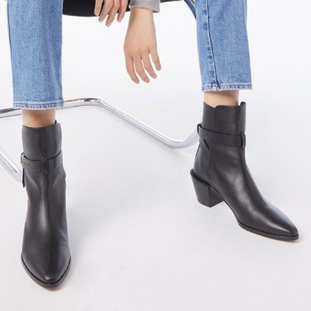 Frame Le Lexington Chelsea Boot Black Leather Size 36… - Gem